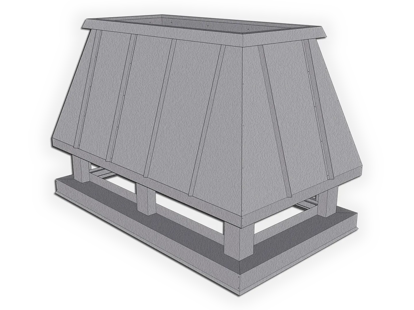 Standing Seam Roof Chimney Cap / Shroud | KM Sheet Metal